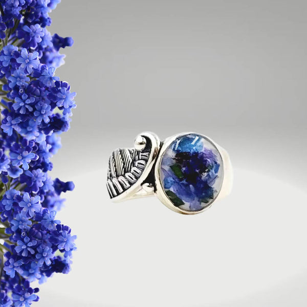 Seraphina Sterling Silver Memorial Flower Keepsake Ring - Flowers ...